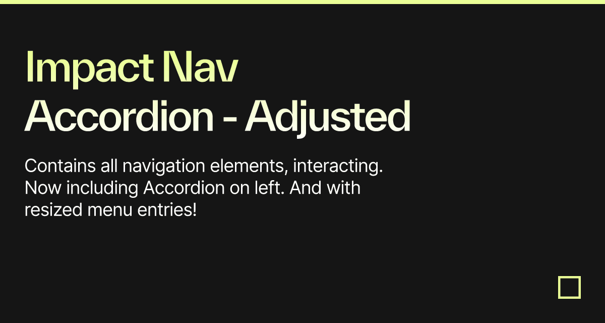 Impact Nav Accordion - Adjusted - Codesandbox