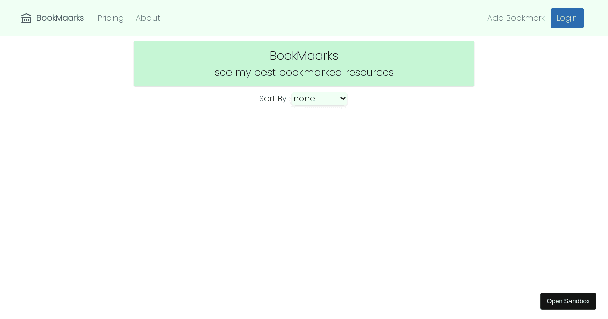 React Forked Codesandbox