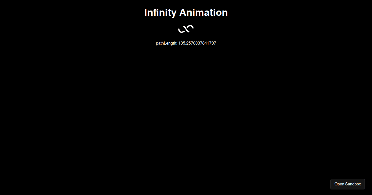 Infinity Animation - Codesandbox