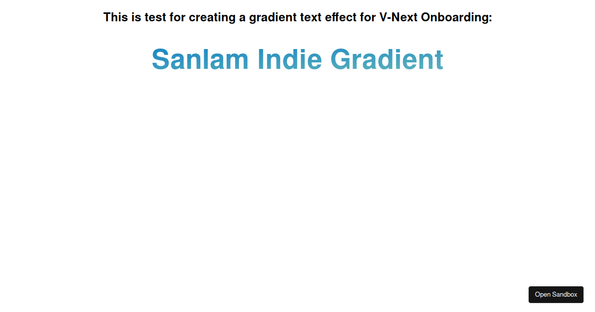 Gradient Text Effect - Codesandbox