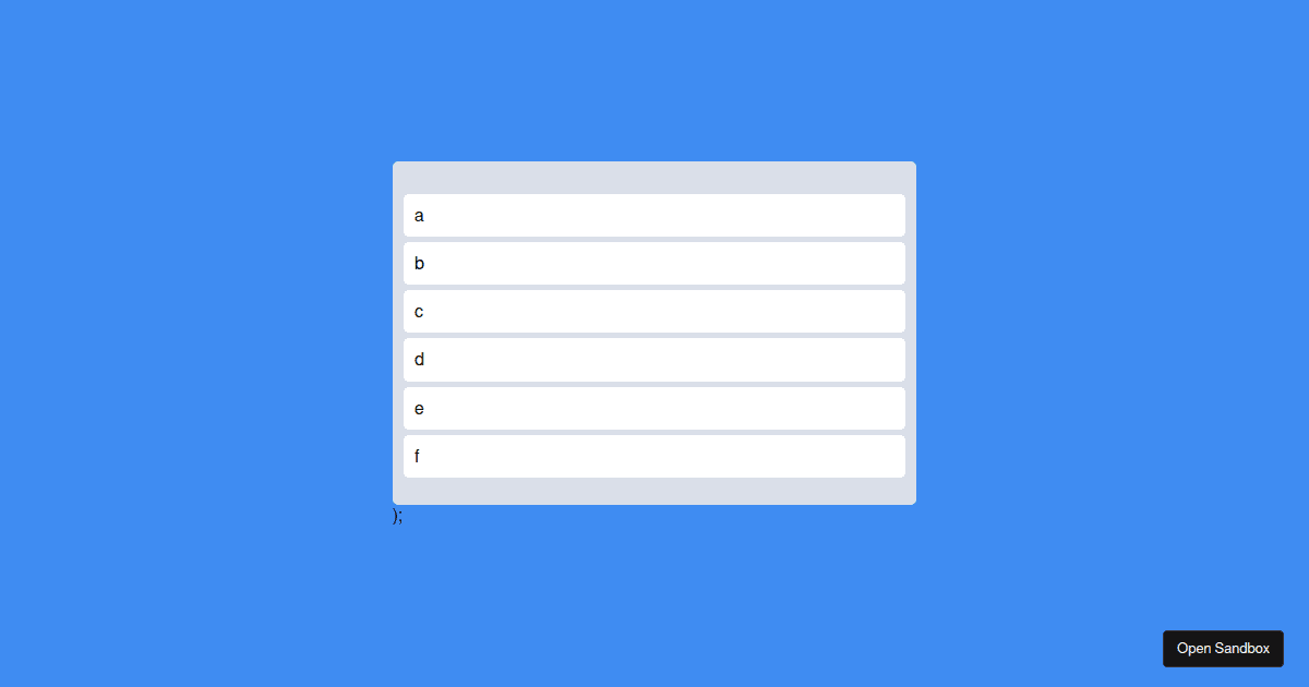 react-beautifuldnd - Codesandbox