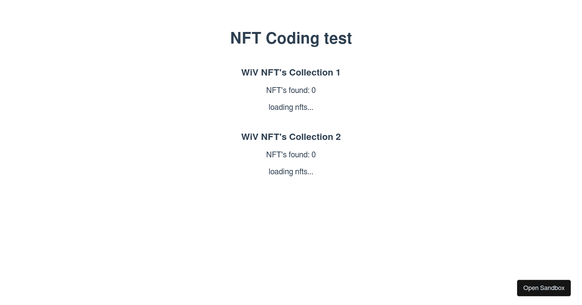 Nft Coding Challenge Codesandbox