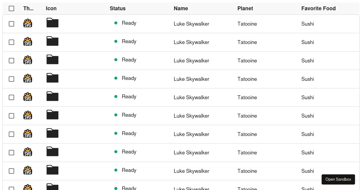 v3 TableView - Codesandbox