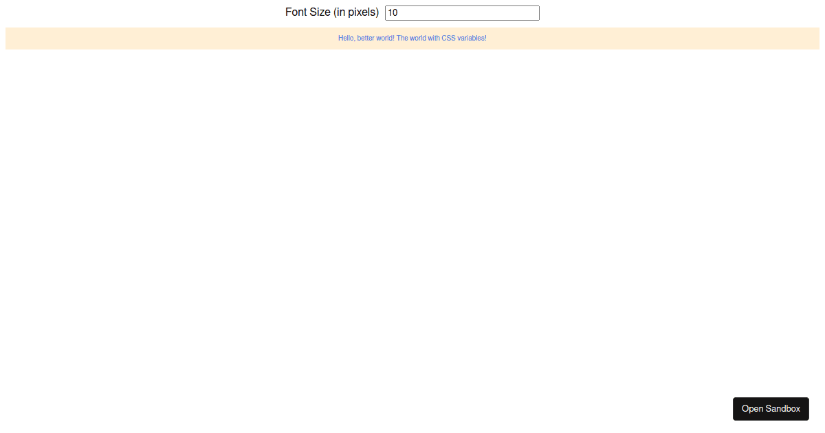 React Css Variables Codesandbox