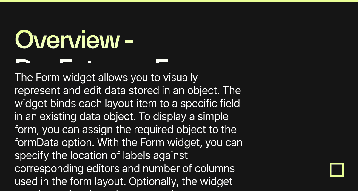 Overview Devextreme Form Codesandbox