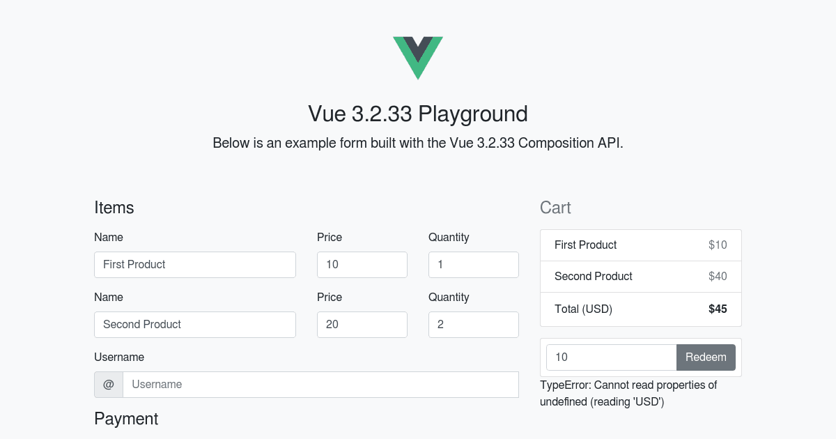 Vue 3 Playground - Codesandbox