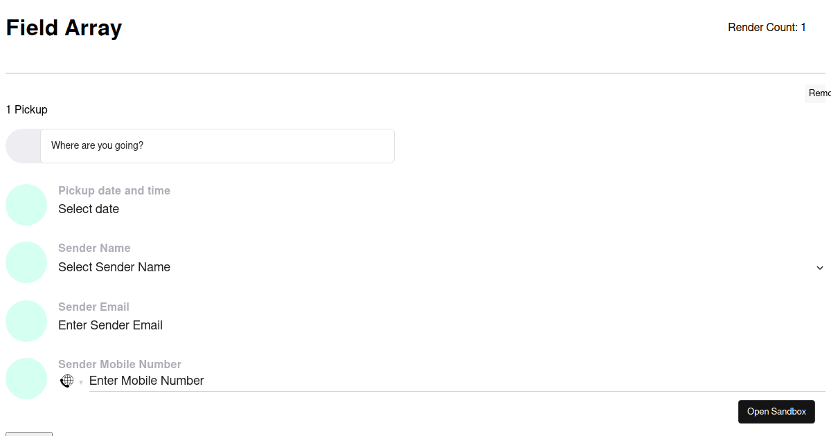 React Hook Form - useFieldArray (forked) - Codesandbox