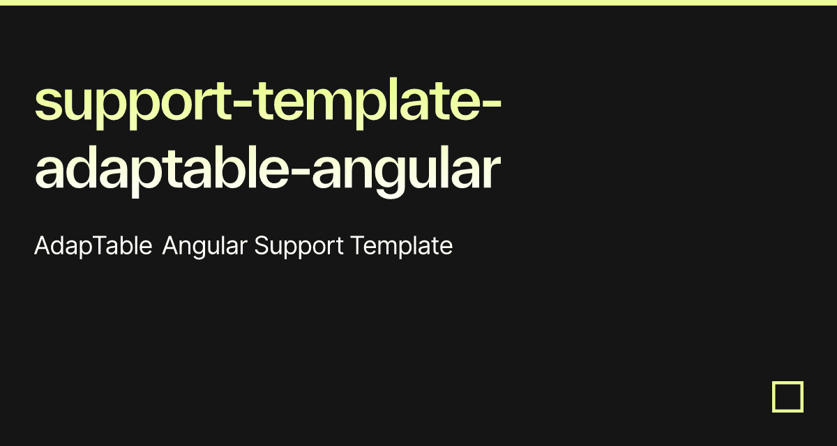 support-template-adaptable-angular - Codesandbox