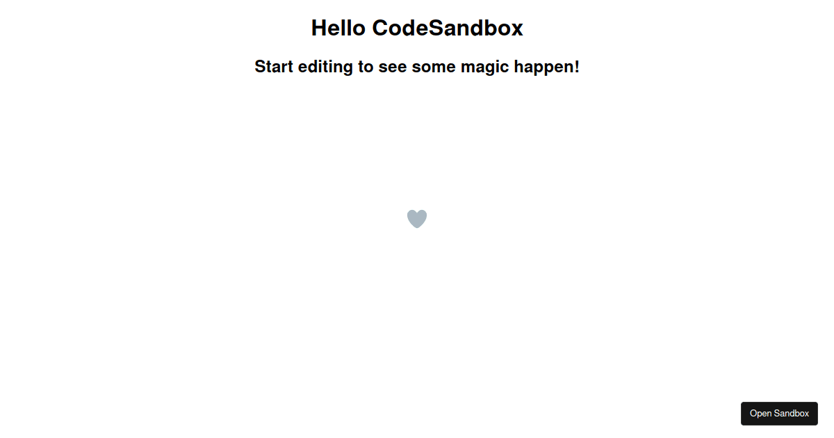 react animated heart - Codesandbox