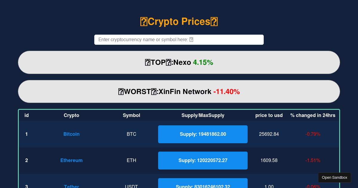 Assignment 5 - Codesandbox