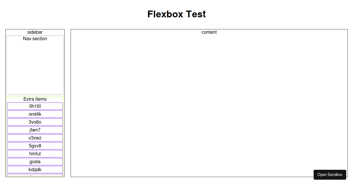 flexbox-viewport-scroll (forked) - Codesandbox