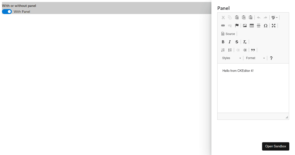 ckeditor4 (forked) - Codesandbox
