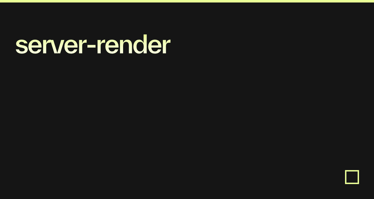 server-render - Codesandbox