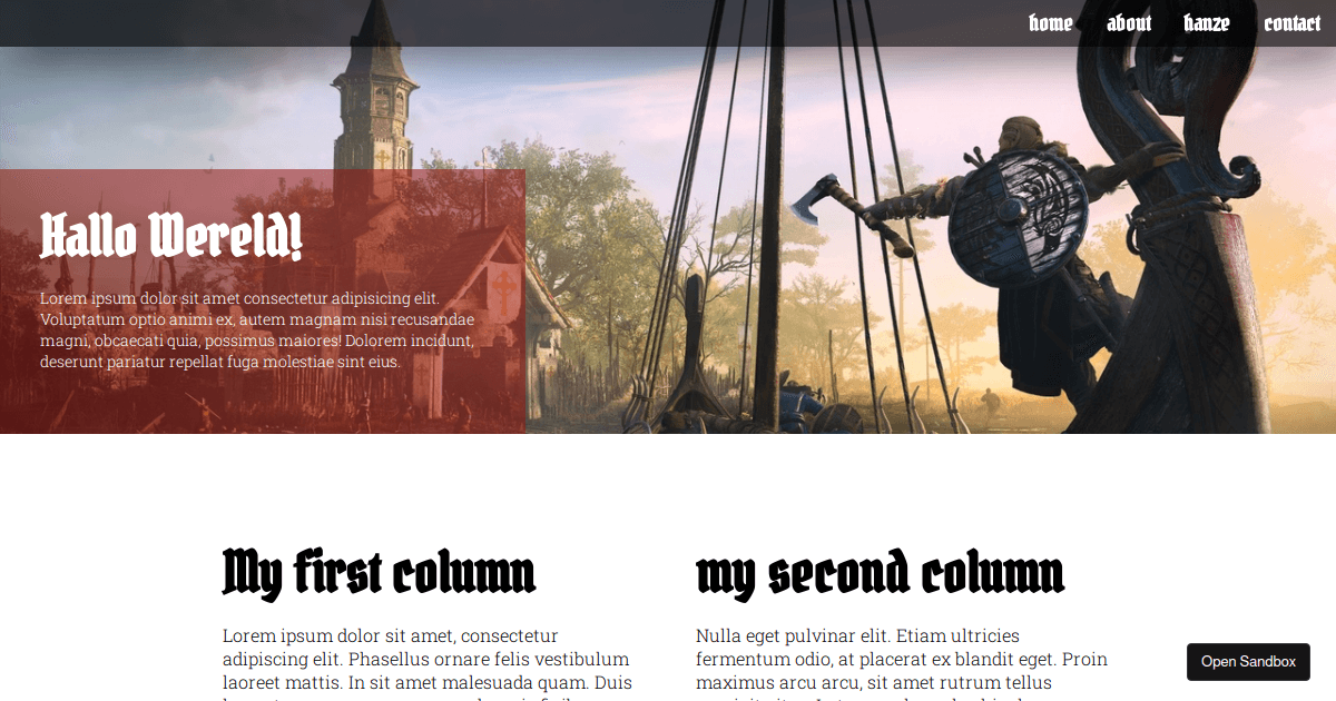 davidvandenbor/html-onepager-example - Codesandbox