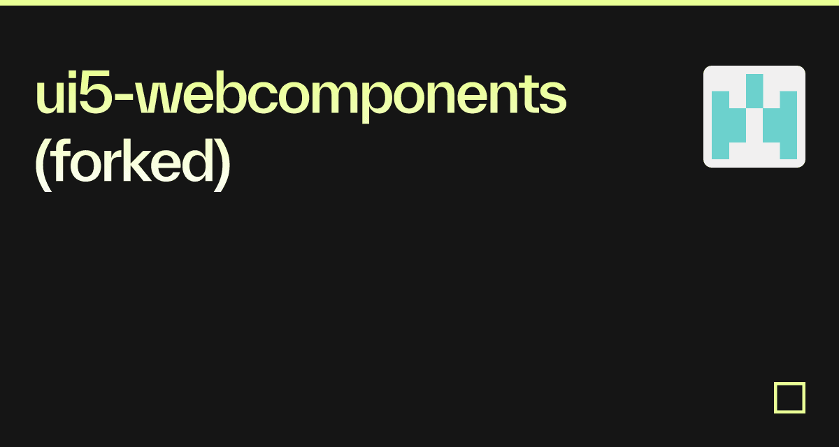 ui5-webcomponents (forked) - Codesandbox
