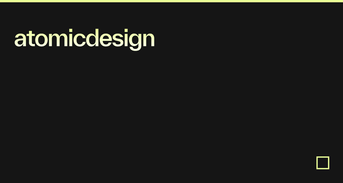 atomicdesign - Codesandbox