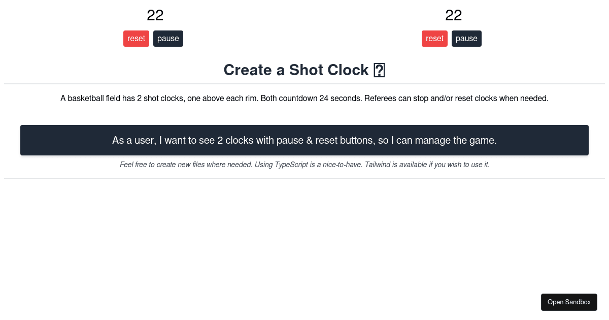 react-quiz-shot-clock - Codesandbox