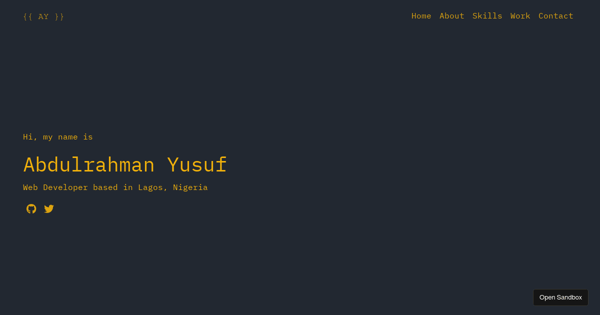 myportfolio - Codesandbox
