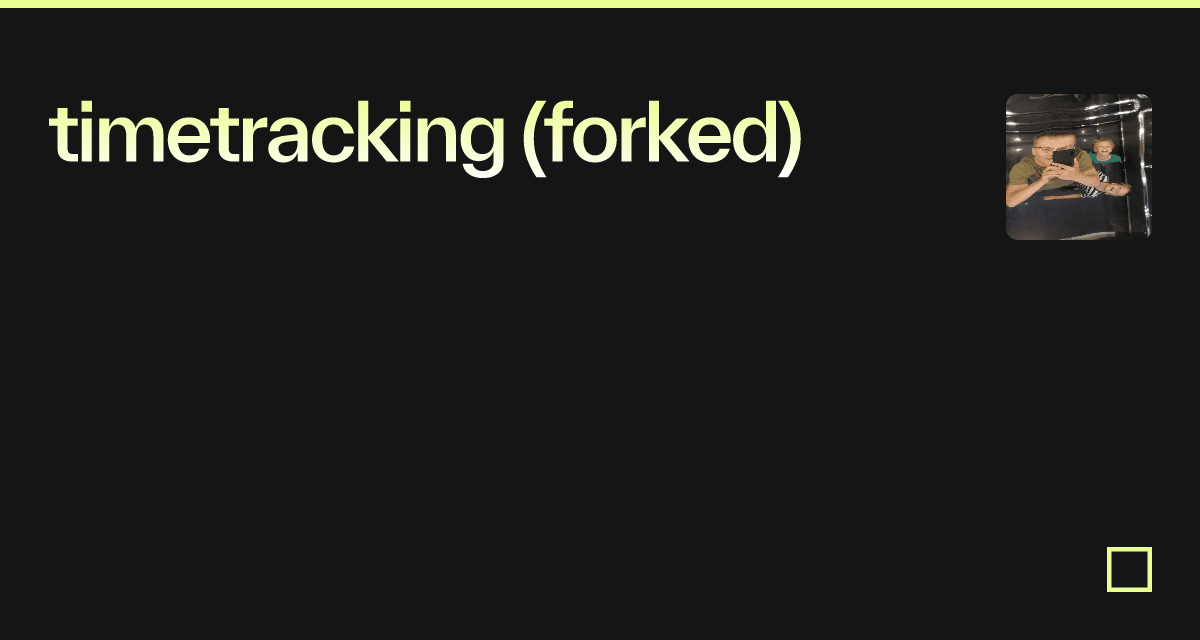 timetracking (forked) - Codesandbox