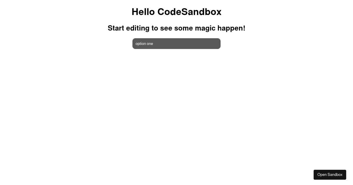 react - Codesandbox