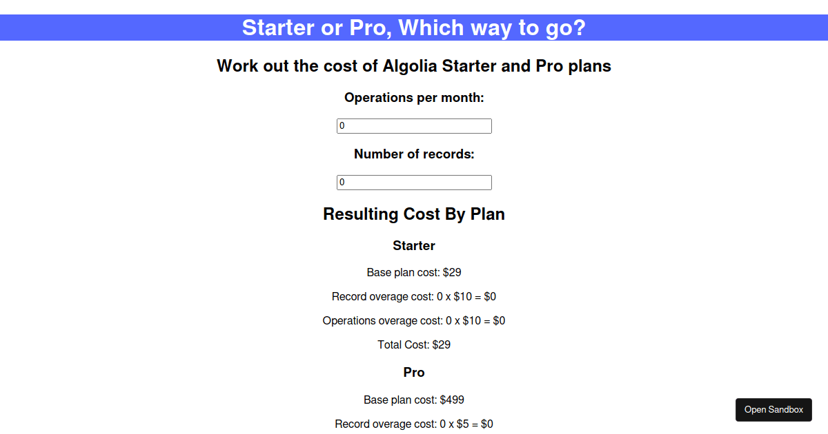 price-calculator - Codesandbox