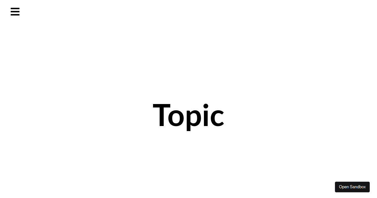 Sidebar Nav Menu Forked Codesandbox 8000
