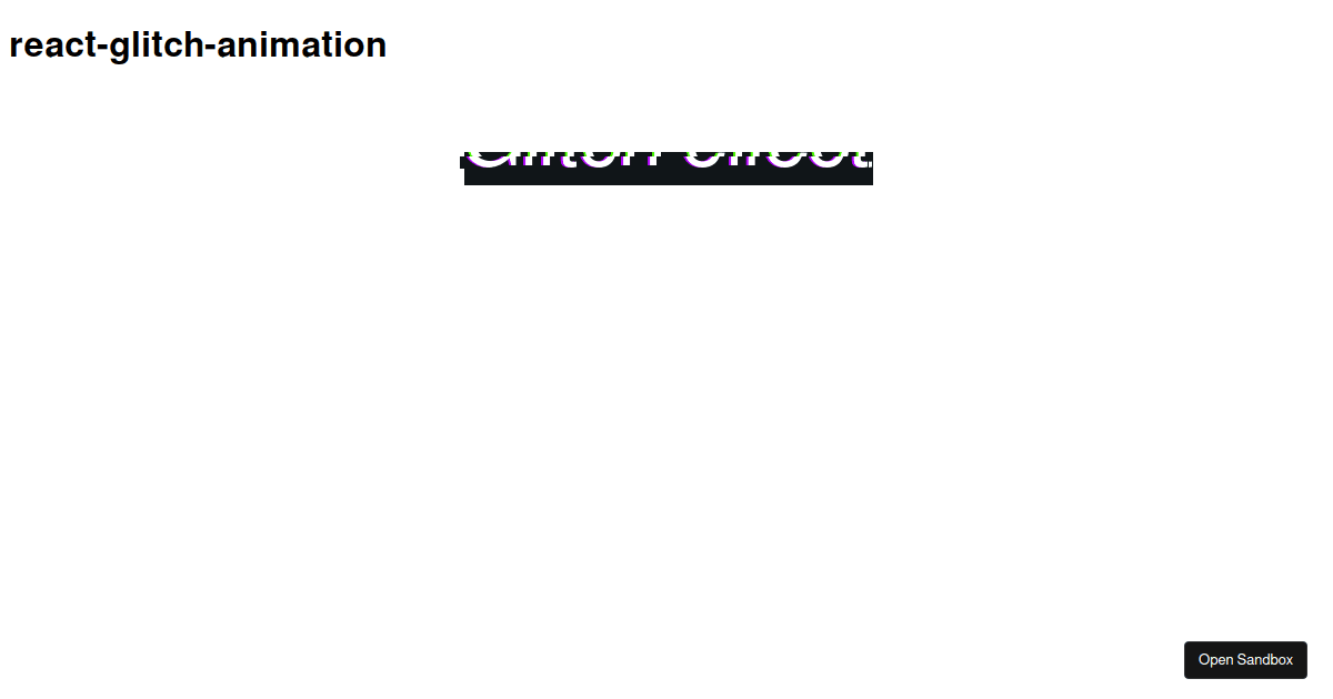 react-glitch-animation (forked) - Codesandbox
