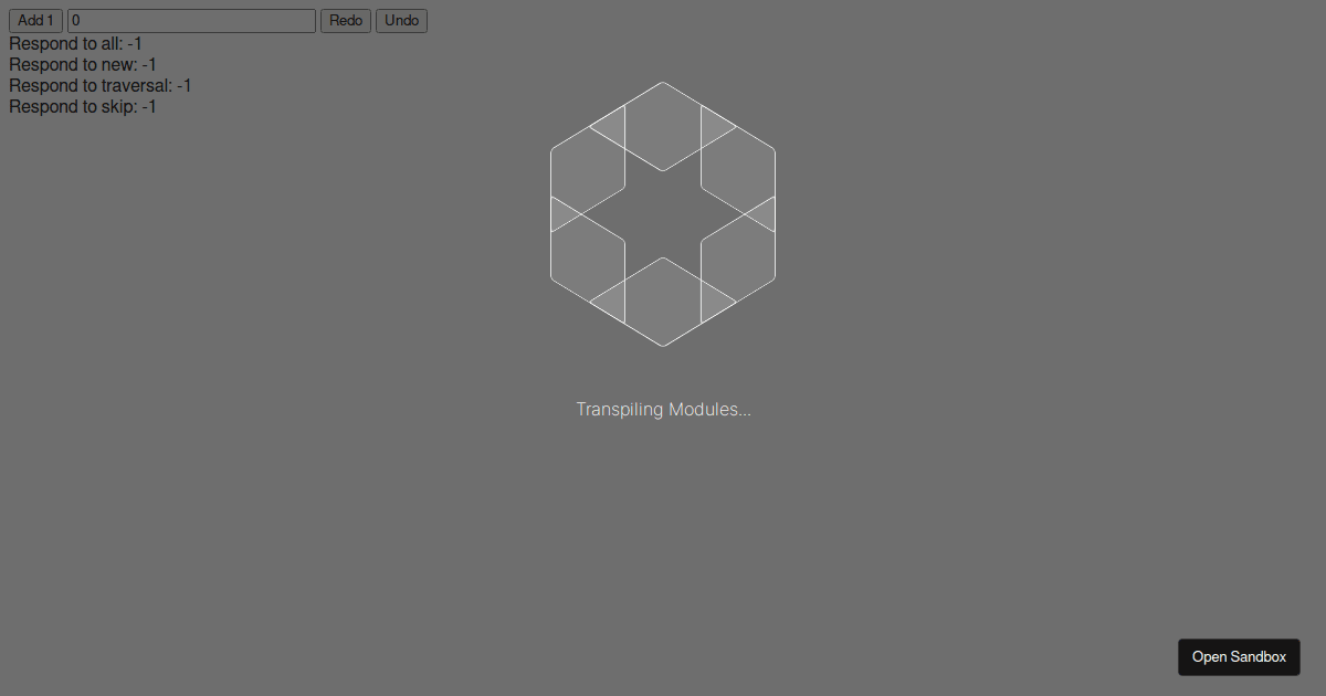 Trrack Pure State Tracking Example - Codesandbox