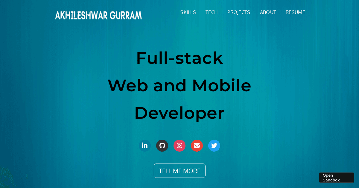 portfolio - Codesandbox