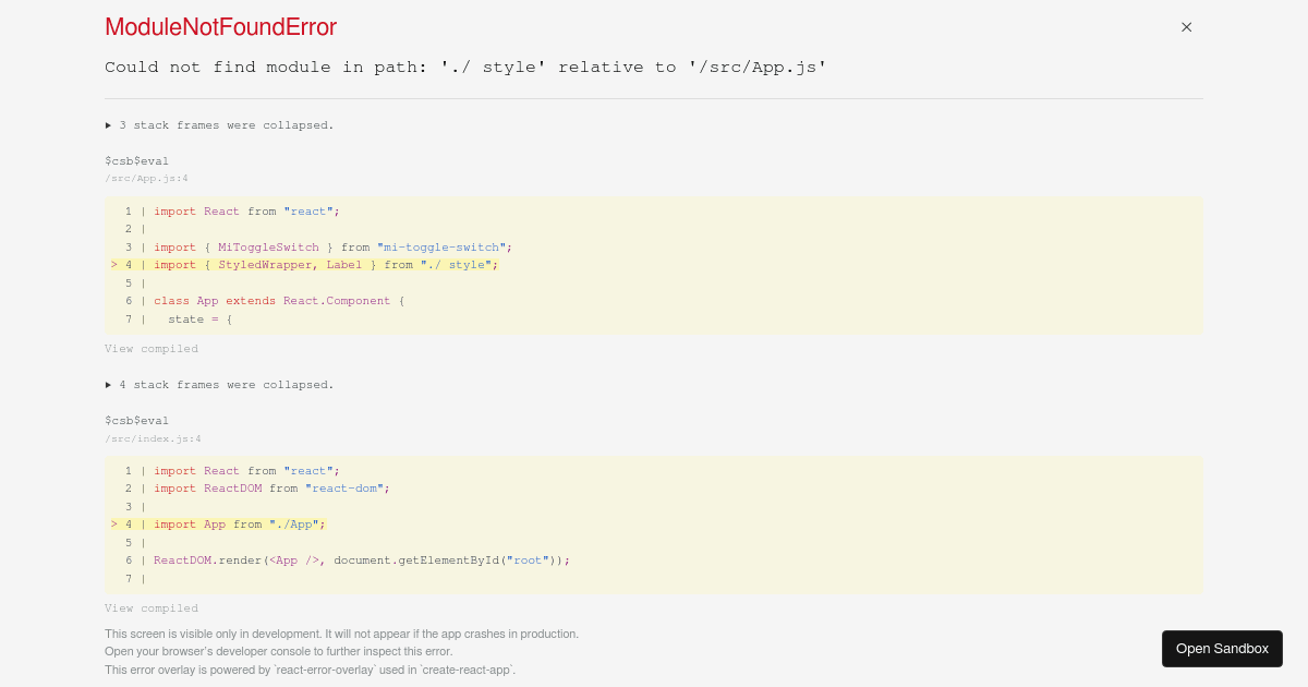 Reactjs Toggle Switch Forked Codesandbox
