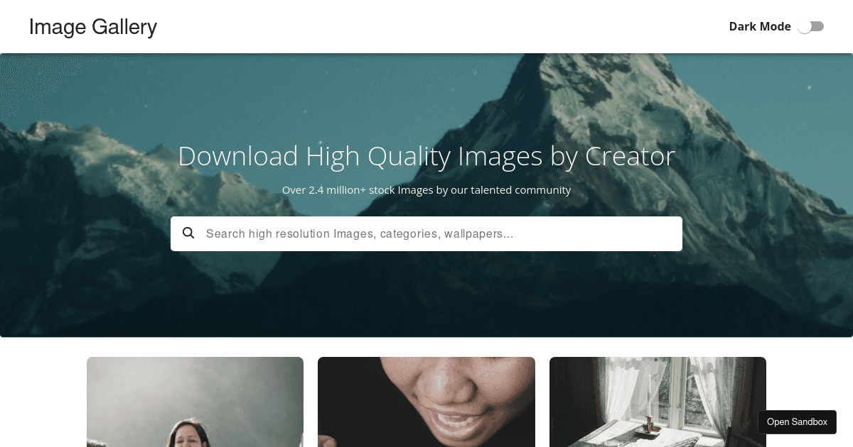 react-unsplash-gallary - Codesandbox