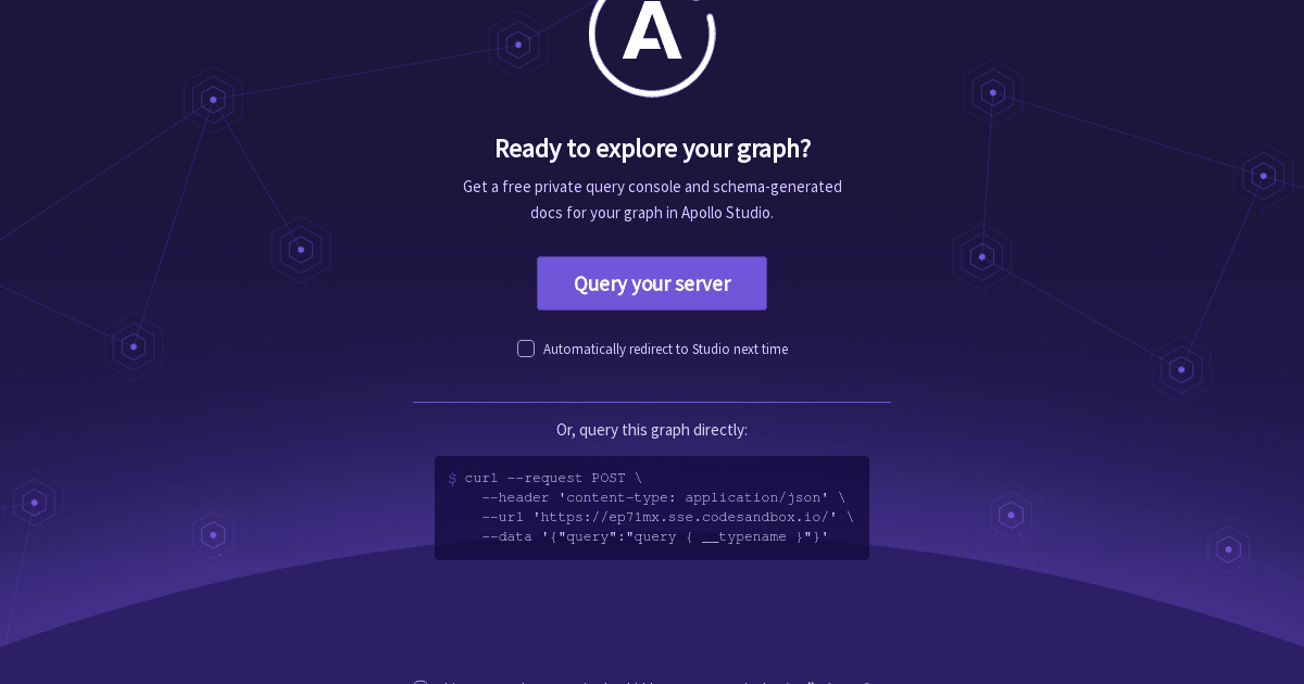 Apollo Server - Codesandbox