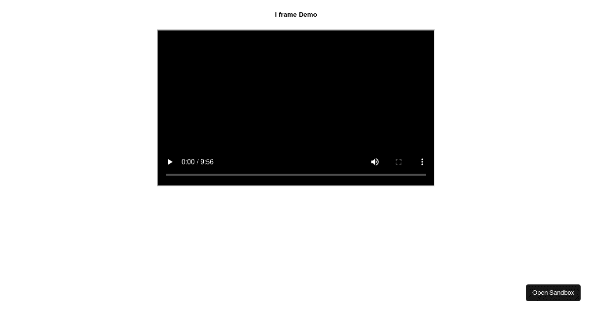 React Iframe demo (forked) - Codesandbox