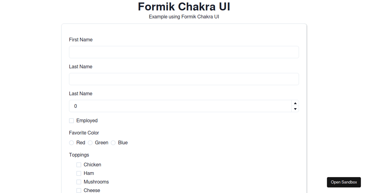 Formik Chakra UI (forked) - Codesandbox