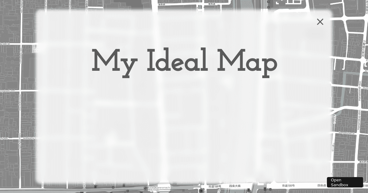 My Ideal Map's Close Button - Codesandbox