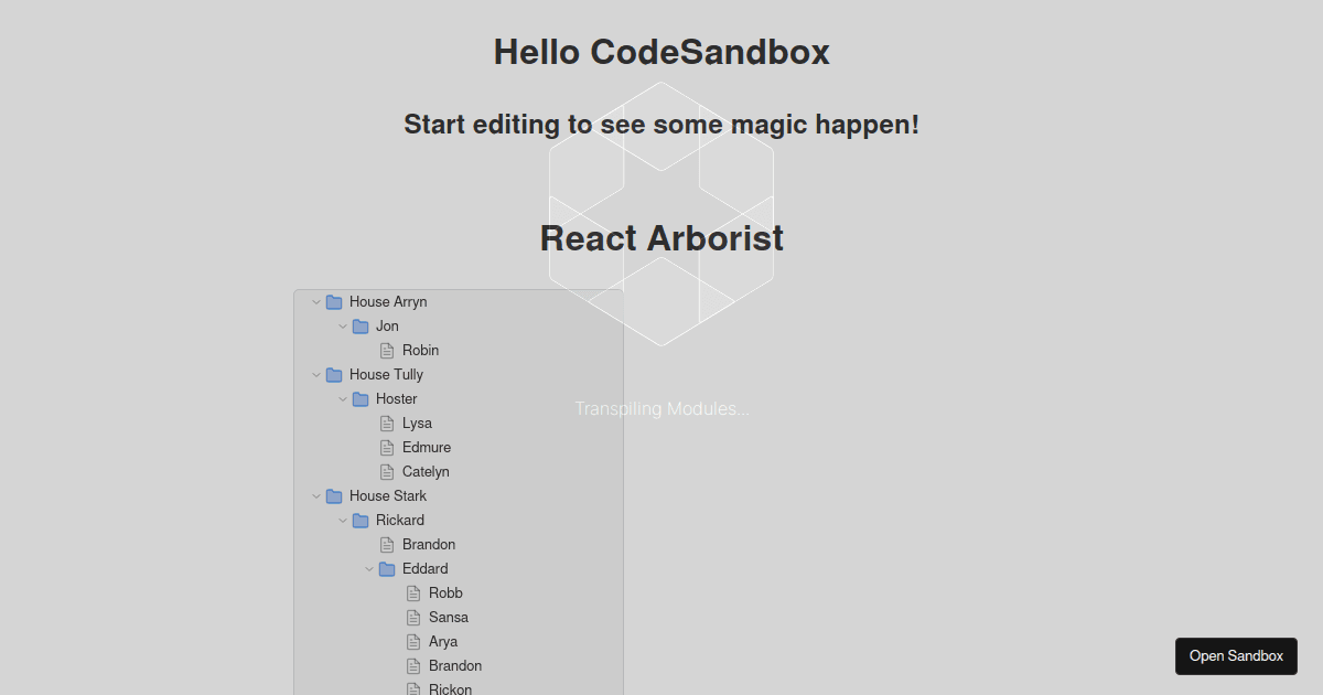react-arborist - Codesandbox