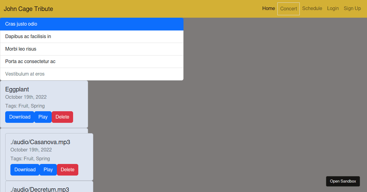 JohnCageWebApp (forked) - Codesandbox