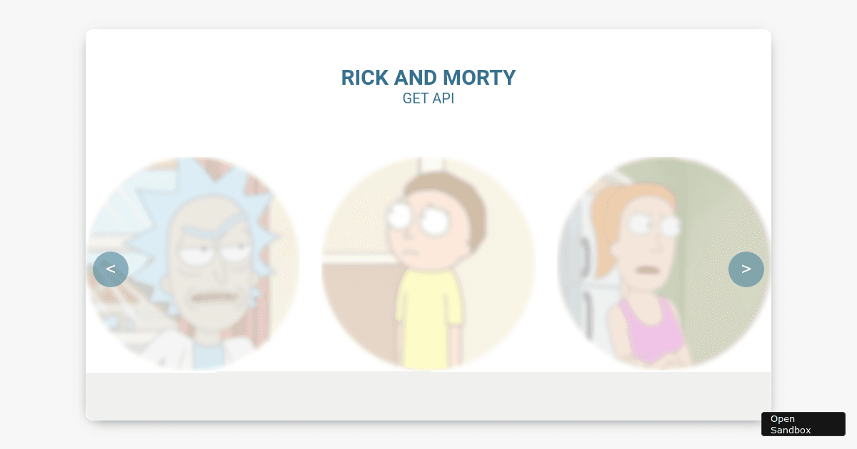 rickandmorty - Codesandbox