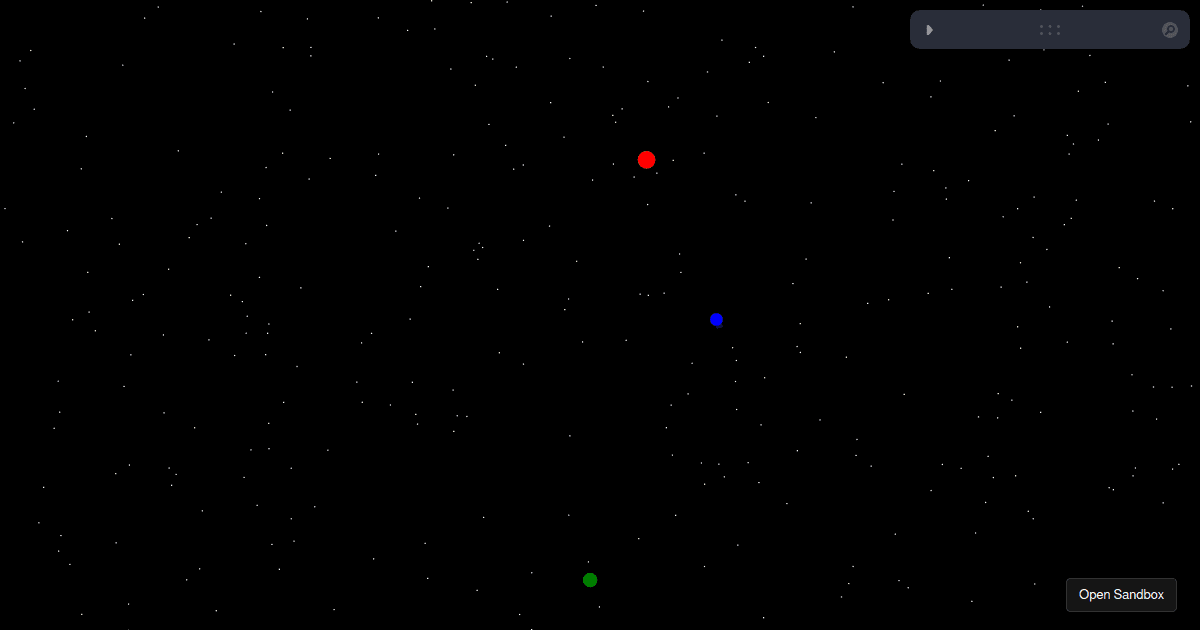 Three Body Problem - Codesandbox
