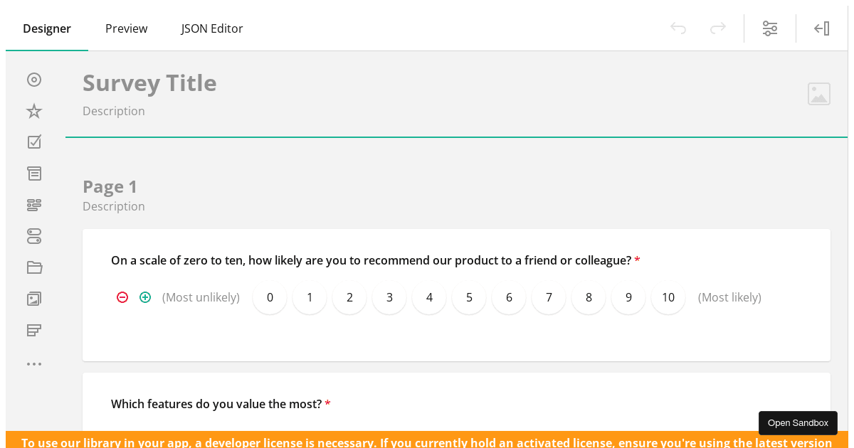 surveyjs-angular - Codesandbox