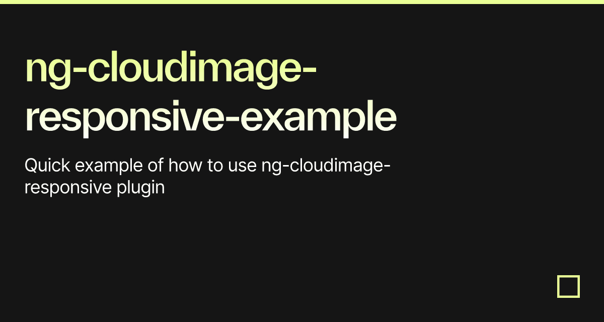 Ng Cloudimage Responsive Example Codesandbox