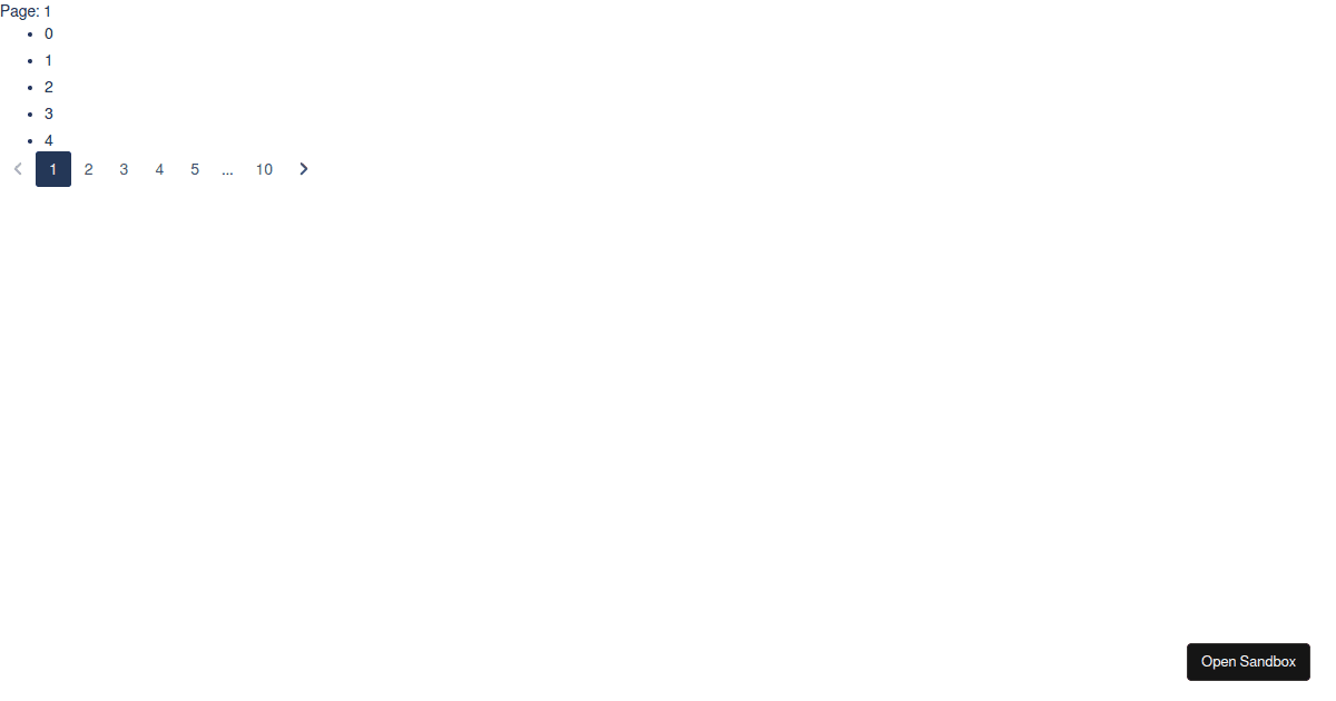 Pagination Default Forked Codesandbox