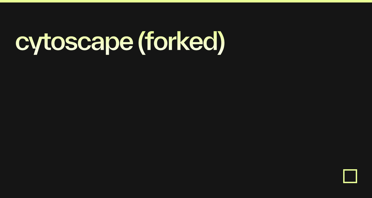cytoscape (forked) - Codesandbox