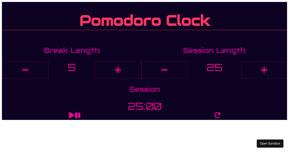 pomodoro - Codesandbox