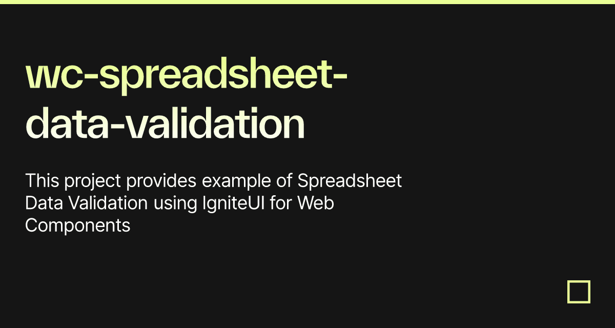 wc-spreadsheet-data-validation - Codesandbox