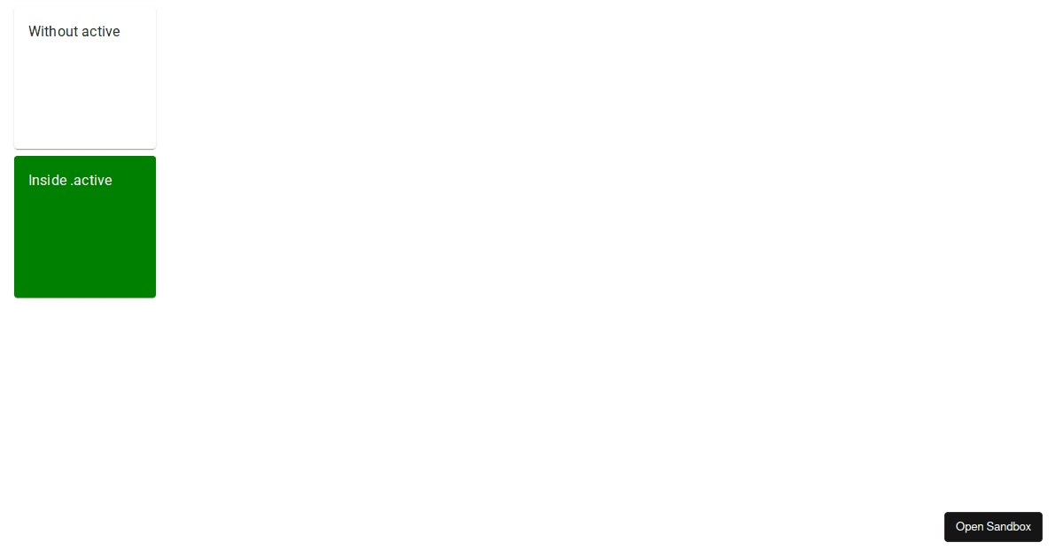 nested rulename selector - Codesandbox