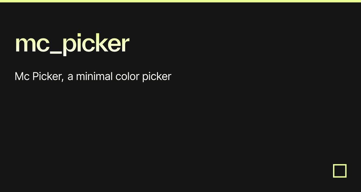 mc_picker - Codesandbox