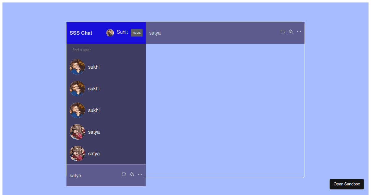 chatapp - Codesandbox