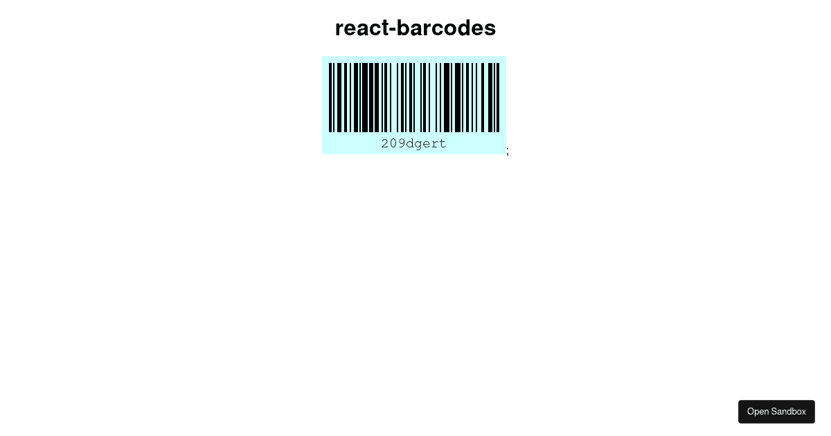 react-barcodes (forked) - Codesandbox