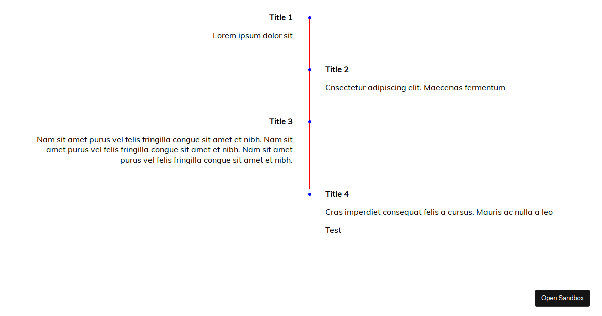 React - Vertical Line - Codesandbox